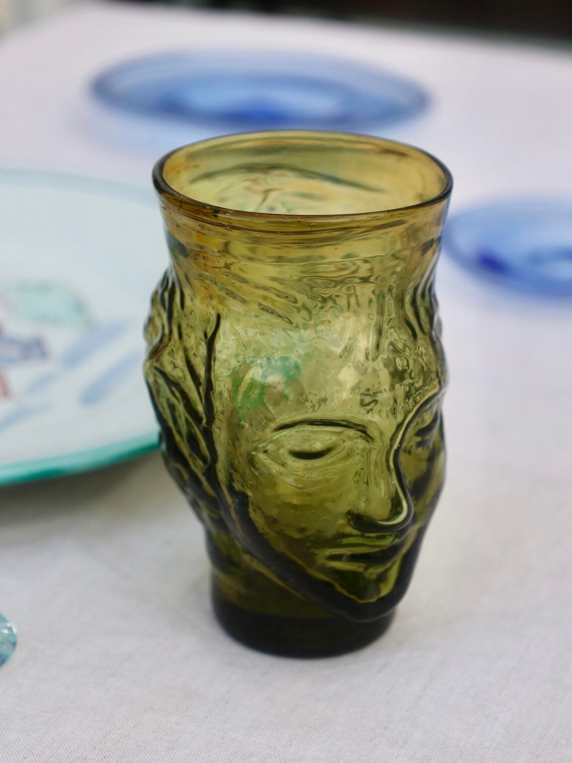 Verre Tête Olive - La Soufflerie - Mouth-blown recycled glass