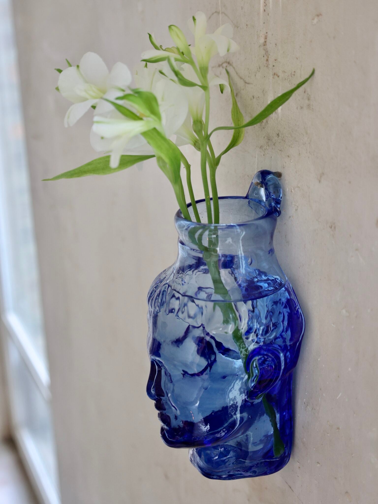 Simon Wall-Mounted Vase Light Blue - La Soufflerie - Mouth-blown ...